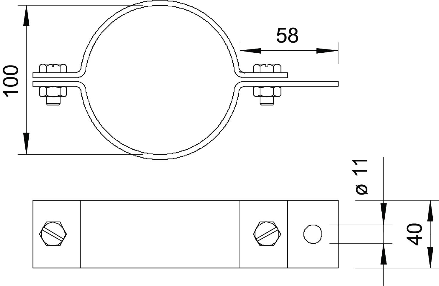Collier pour descente de gouttière | OBO